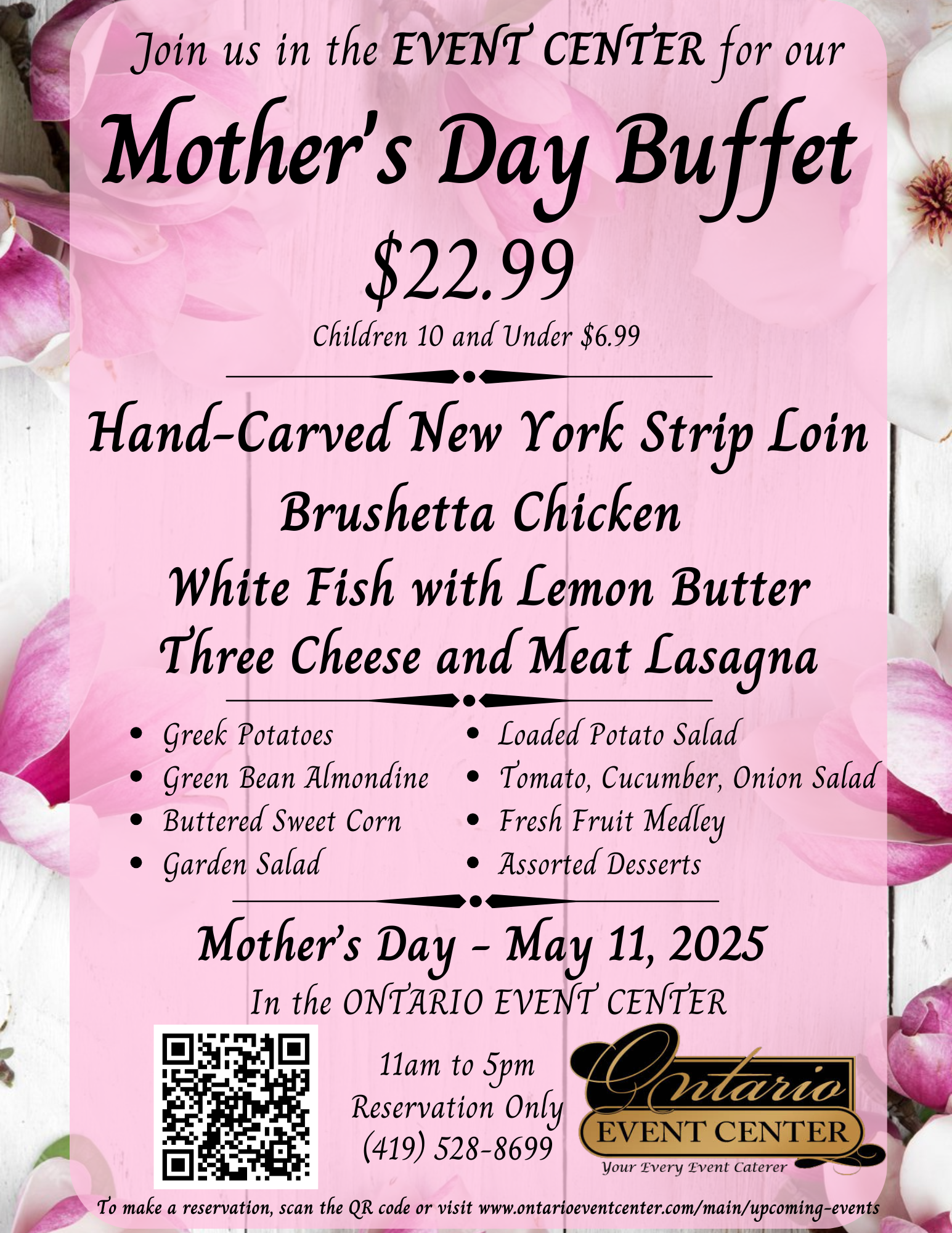 Mother’s Day Buffet 2025 – Ontario Event Center – Banquet & Catering ...